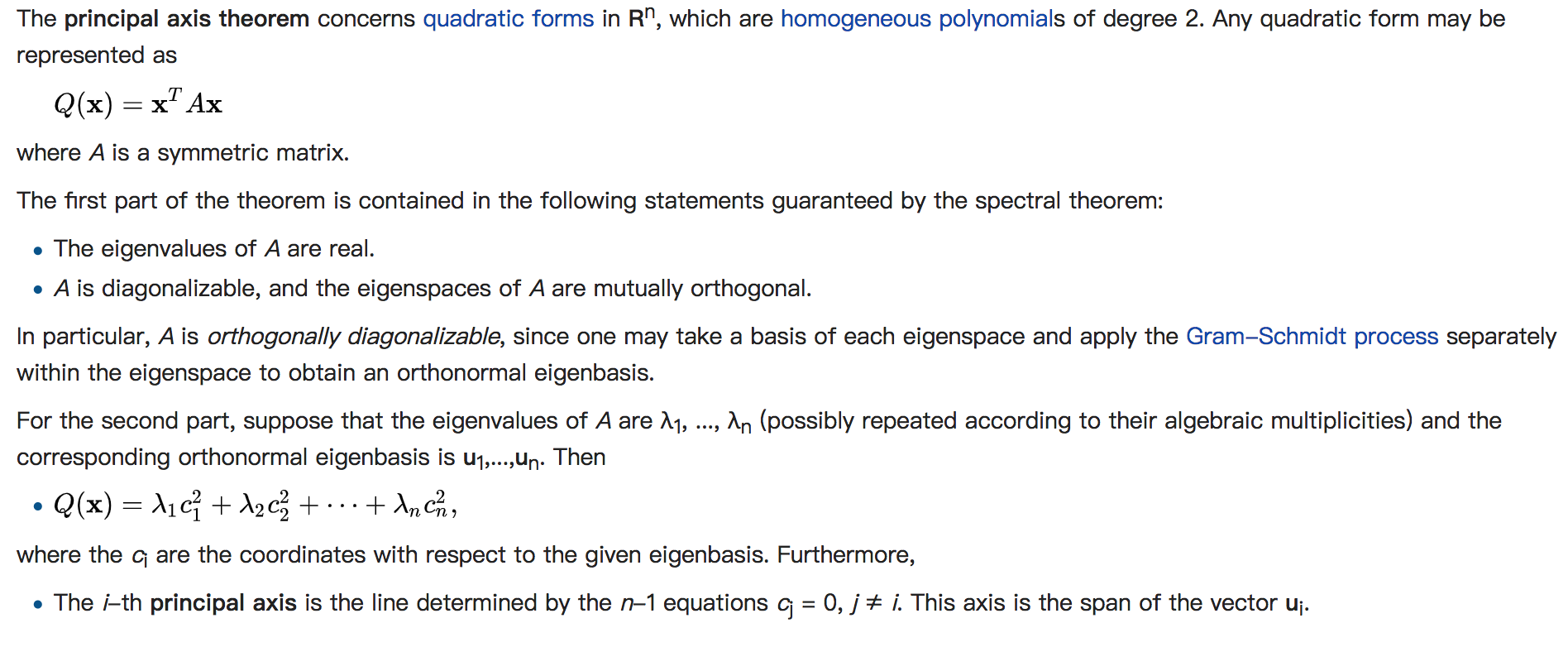 主轴定理（Principal axis theorem）-CSDN博客