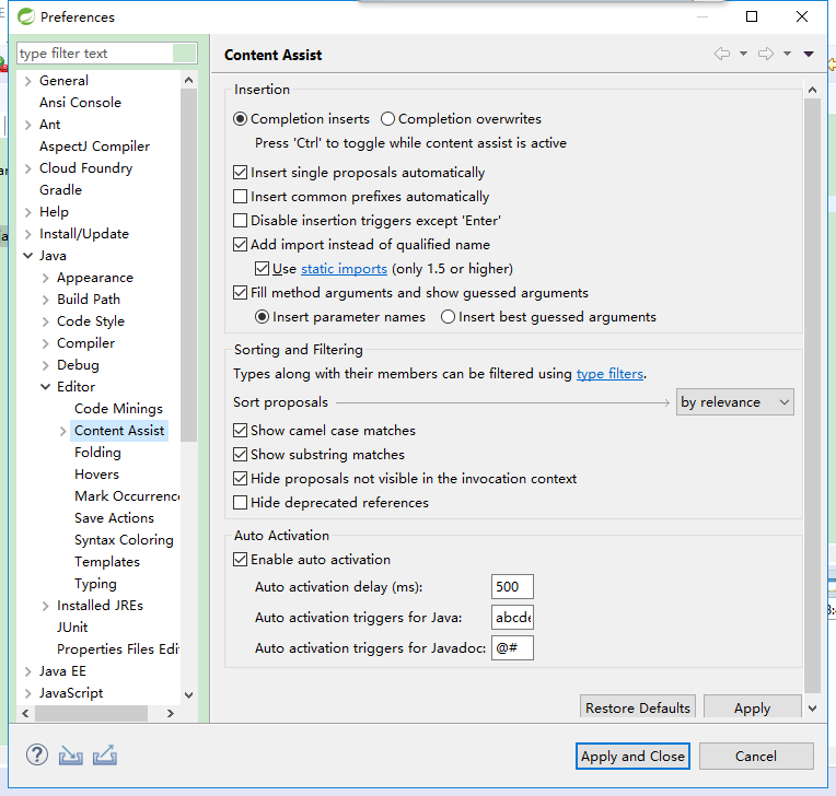 Eclipse、Myeclipse和STS的代码自动补全功能_sts自动补全-CSDN博客