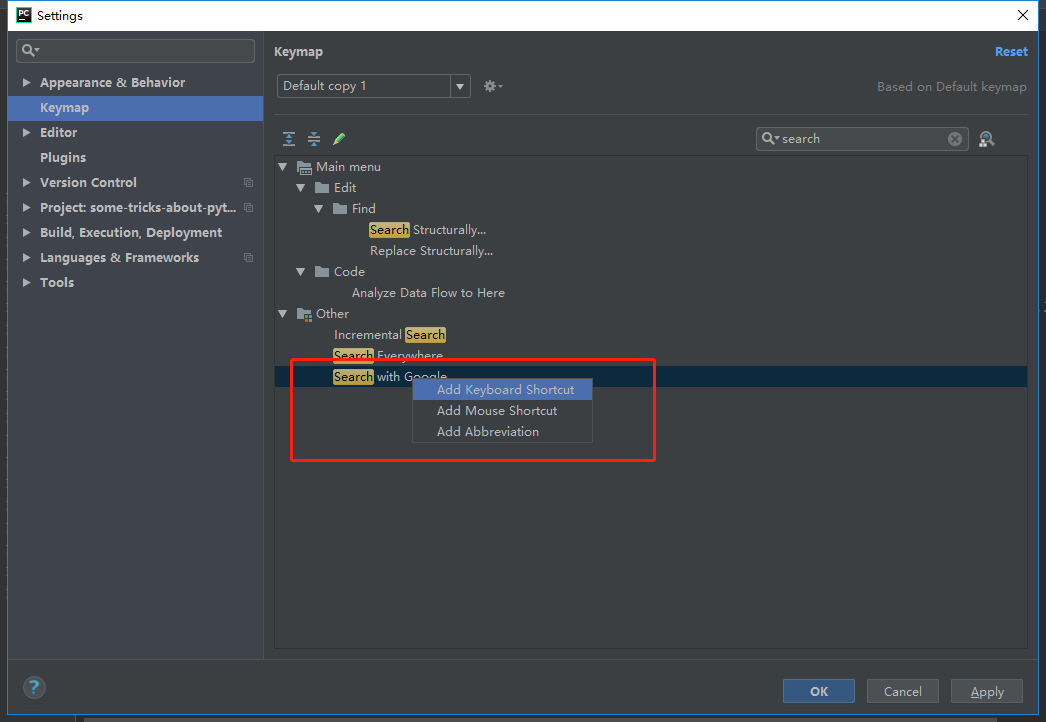 pycharm使用技巧——search with Google_withgoogle-CSDN博客