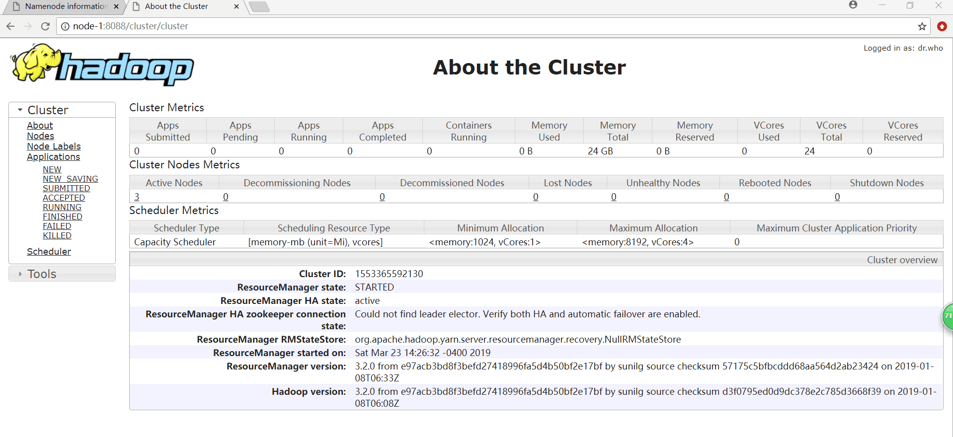 Centos7中搭建Hadoop3.2(Centos6、Centos7搭建Hadoop2、Hadoop3)完整详细操作步骤_192.168.99.122-CSDN博客