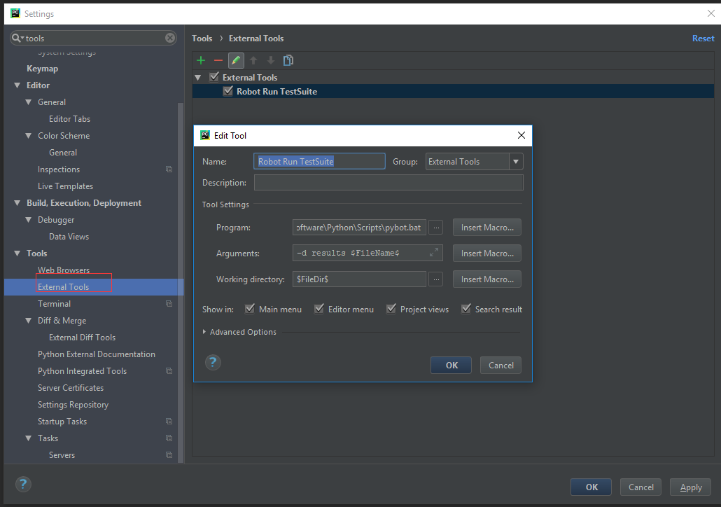 pycharm之运行RobotFrameWork测试用例_pycharm执行robotframework案例-CSDN博客
