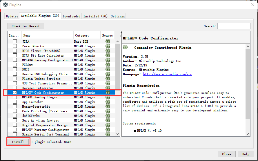 Mplab X Ide Install Mcc Mplab Code Configurator Programmer Sought 
