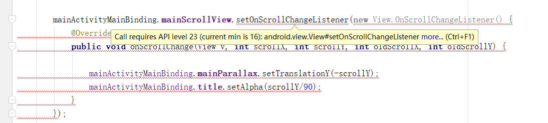 android错误提示“Call requires API level 23(current min is 16)”-CSDN博客