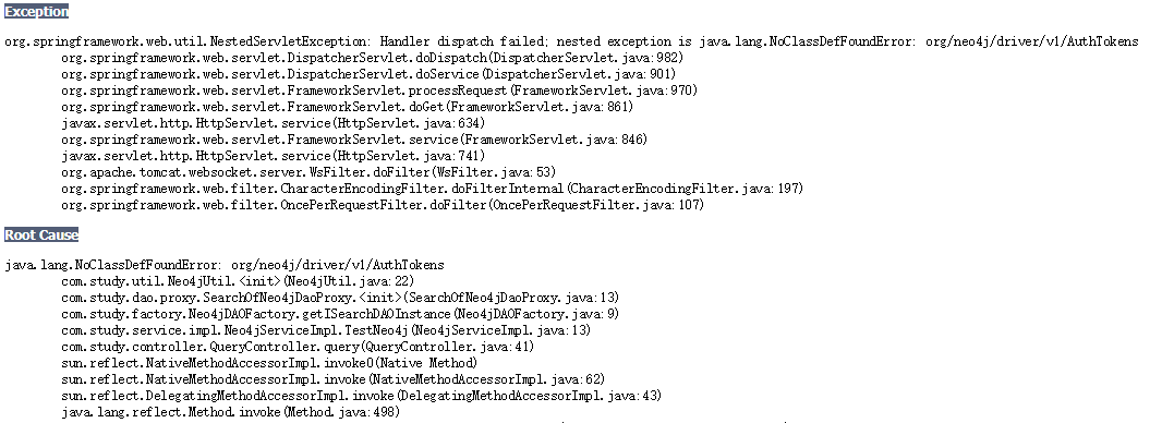 java.lang.NoClassDefFoundError: org/neo4j/driver/v1/AuthTokens - Programmer Sought
