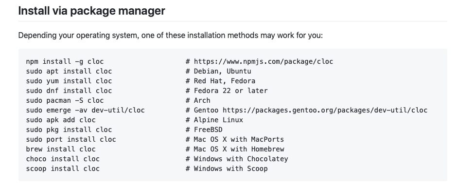 代码注释工具cloc的安装和使用_注释率工具-CSDN博客
