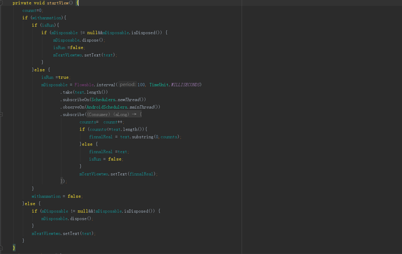 Android打字机效果。TextView+Rxjava 逐字显示_android 打字机效果 github-CSDN博客