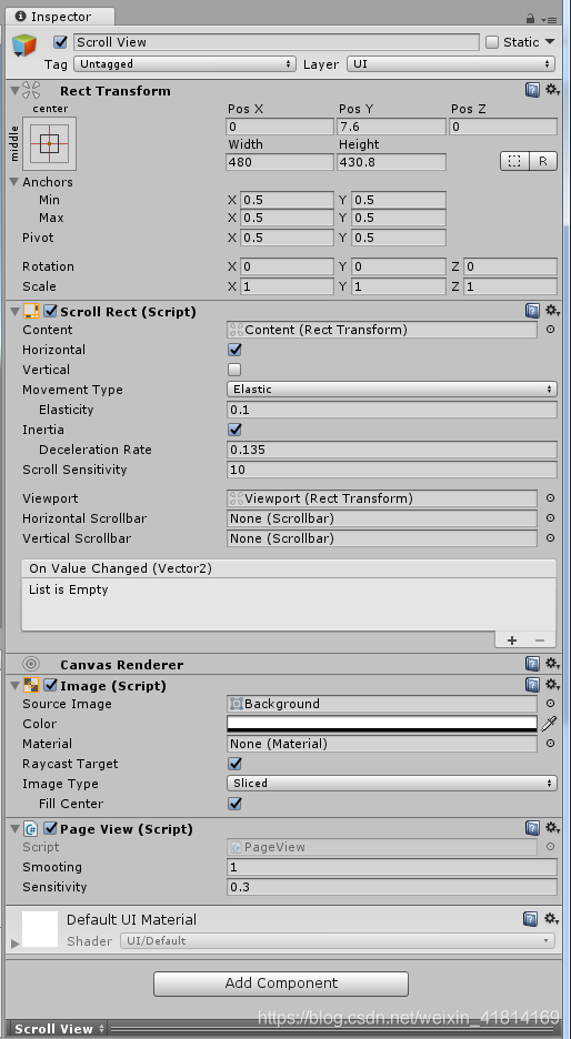 Unity之ugui实现滑动翻页效果unity 滑动带页签摇摆效果 Csdn博客