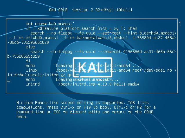 Kali Linux 忘记系统登录密码后的重置密码操作_gnu grub2.06-13+kali版,忘记密码怎么办-CSDN博客