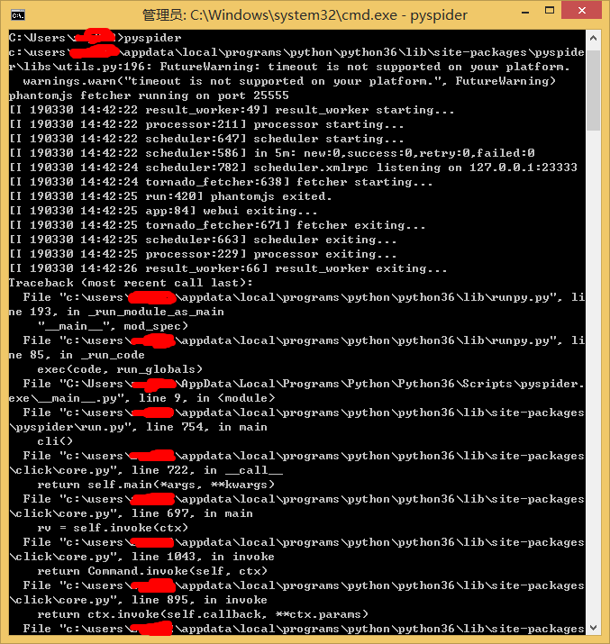 在安装和使用pyspider中遇到的问题与解决futurewarning Timeout Is Not Supported On Your Pl Csdn博客 
