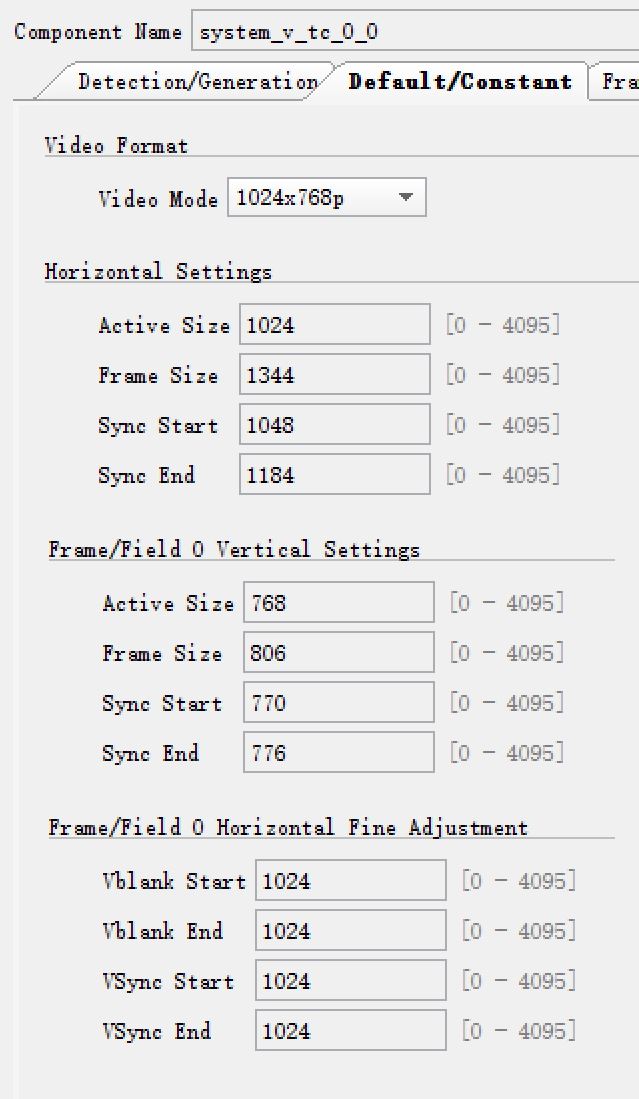 VGA Timming 1024x600（Vivado Video Timming Controller）_vga綫沒有1024x600-CSDN博客