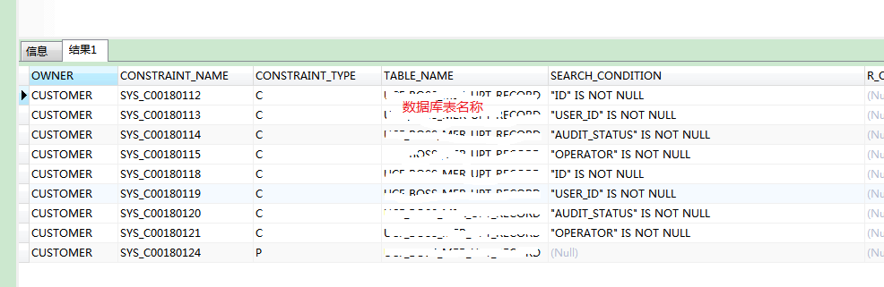 【Oracle异常】ORA-02290: check constraint (CUSTOMER.SYS_C00180123) violated_violate check constraint ...