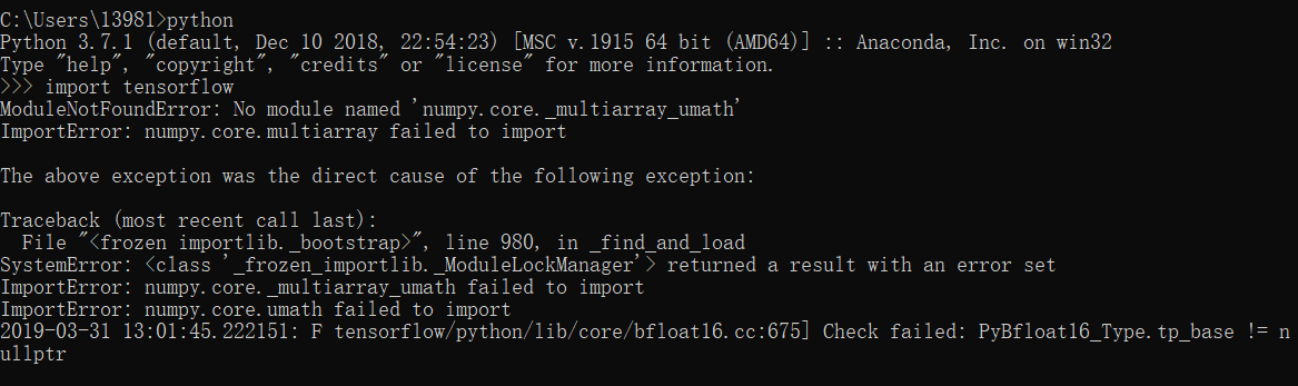 No module named 'numpy.core._multiarray_umath'_no module named numpy.core-CSDN博客