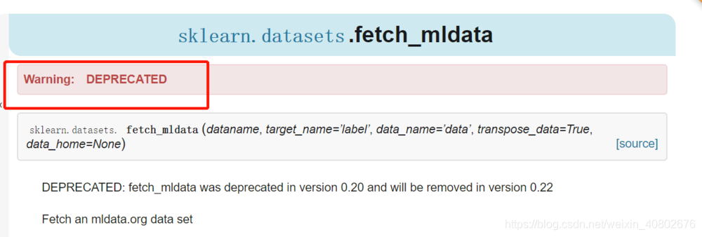 Sklearn使用fetch Mldata Mnist Original 读取mnist数据集出错 Csdn博客