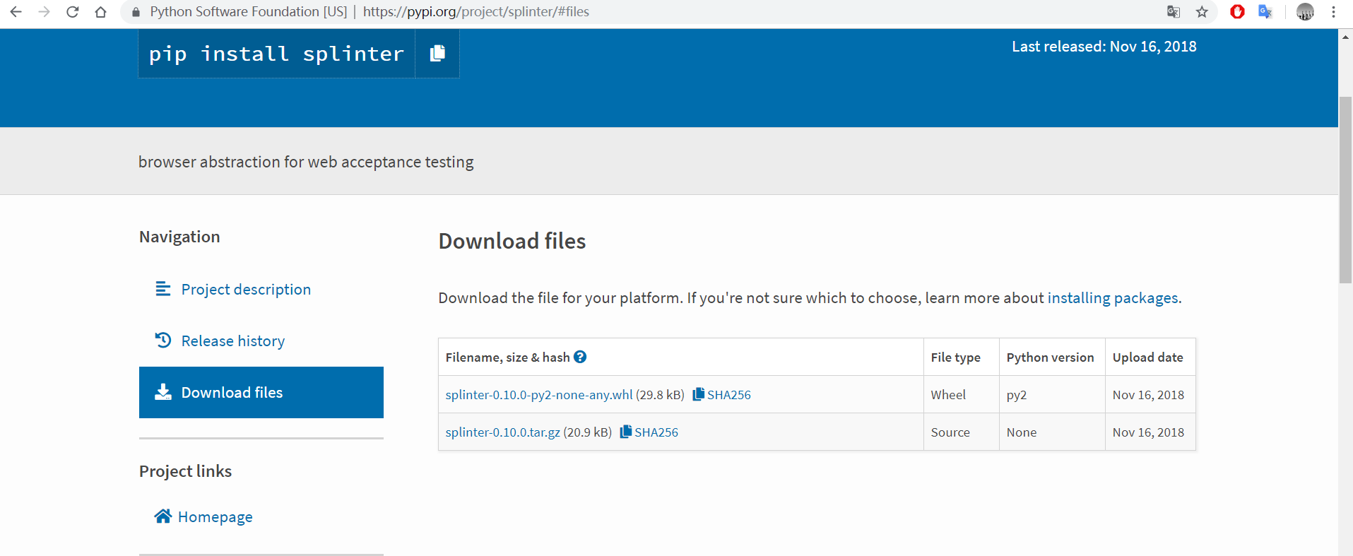 Windows下配置splinter支持chrome浏览器_python splinter 设置chrome驱动-CSDN博客