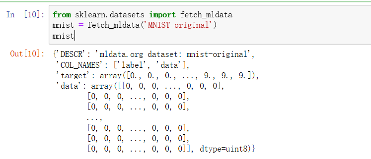 Sklearn使用fetchmldatamnist Original读取mnist数据集出错 Csdn博客 