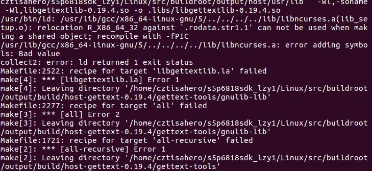 relocation Rx86_64_32 against'.rodata.str1.1'can not be used when ...