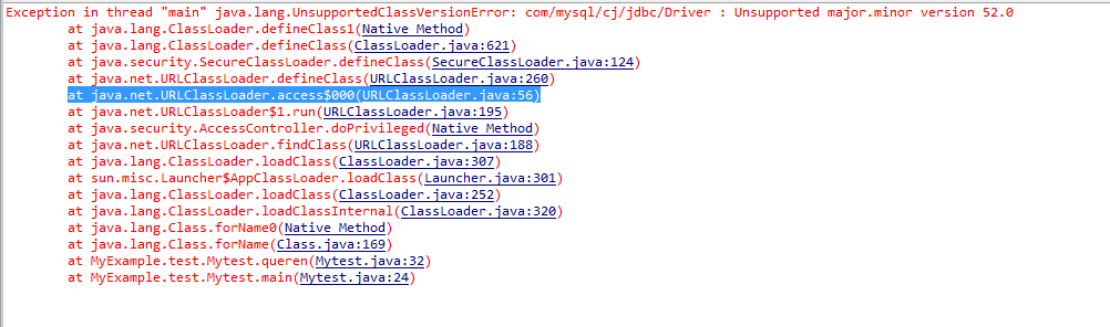 com/mysql/cj/jdbc/Driver : Unsupported major.minor version 52.0_com ...
