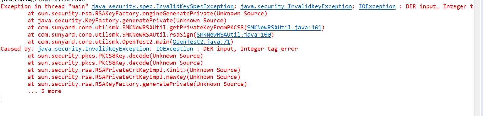 RSA加密遇到的问题: DER input, Integer tag error-CSDN博客