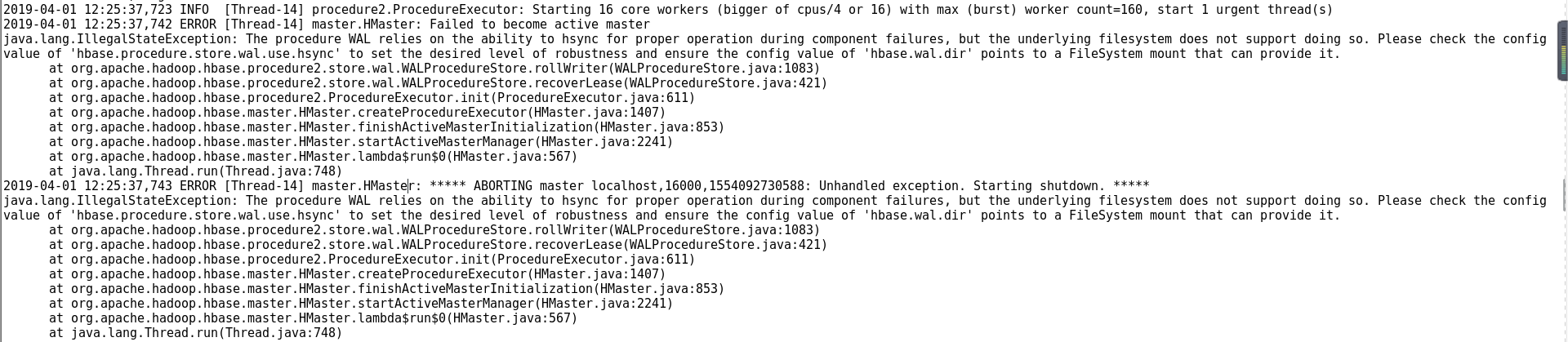 [hadoop、Hbase错误解决合集] Hbase的Hmaster进程启动后自动关闭的问题解决方法_master.hmaster: ***** aborting master ddh50 ...