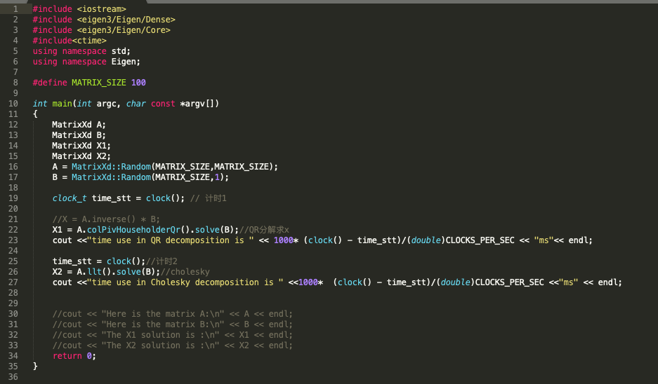 使用C++ Eigen库求解线性方程组Ax=b_eigen求解线性方程组-CSDN博客