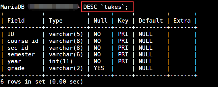 MariaDB数据库SQL语句实战（大学takes表、prereq表）-CSDN博客