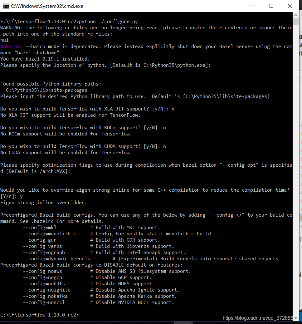 Windows Tensorflow之路一 Windows 下使用bazel编译libtensorflowccsobazel在windows下编译linux库 Csdn博客