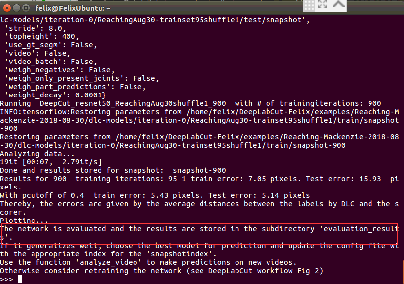 DeepLabCut使用教程之二--示例：Demo项目_deeplabcut evaluate 生成csv 文件-CSDN博客