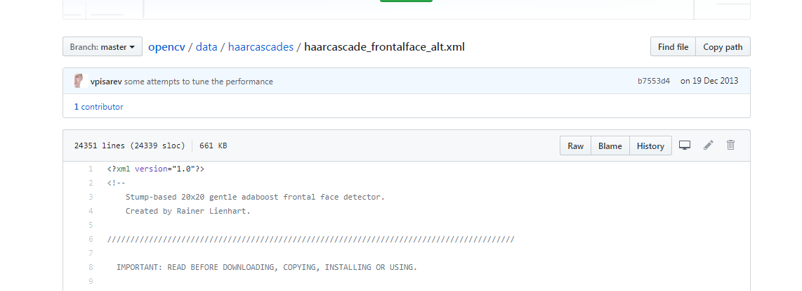 haarcascade_frontalface_default.xml和haarcascade_frontalface_alt2.xml的下载问题，opencv-CSDN博客
