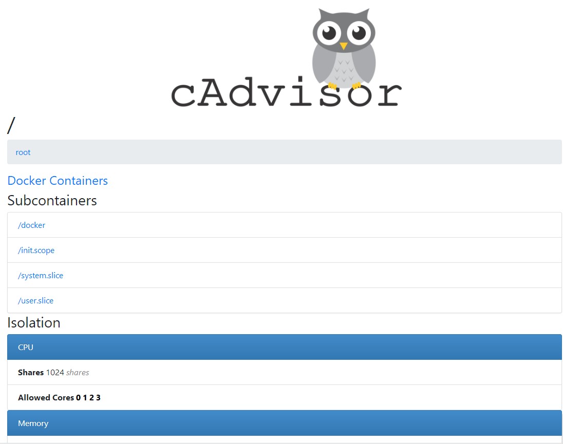Docker container monitoring-cAdvisor - Programmer Sought