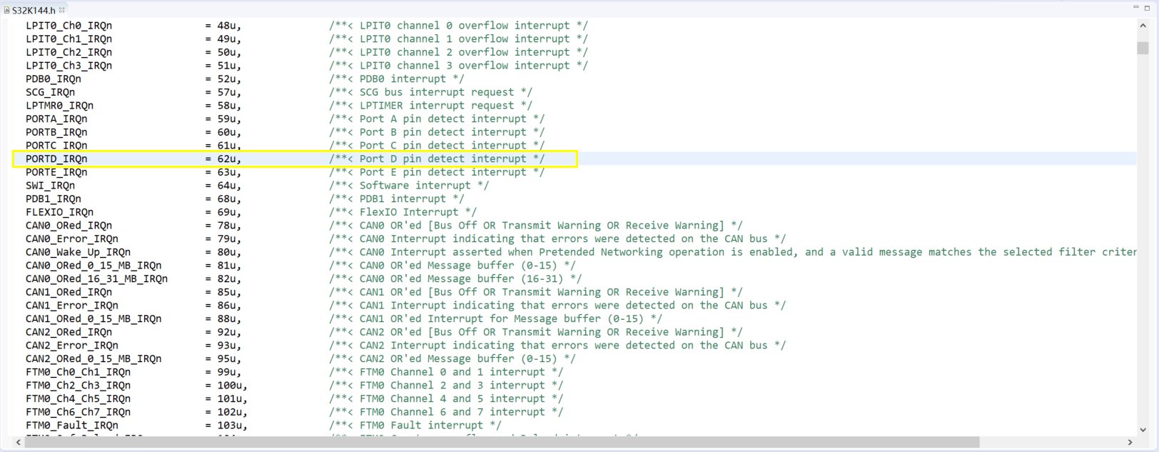 S32K系列S32K144学习笔记——GPIO外部中断_s32k144外部中断-CSDN博客