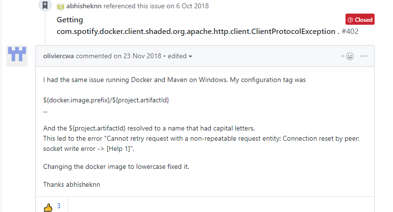 springboot项目构建docker镜像异常: java.util.concurrent.ExecutionException: com.spotify.docker.client ...
