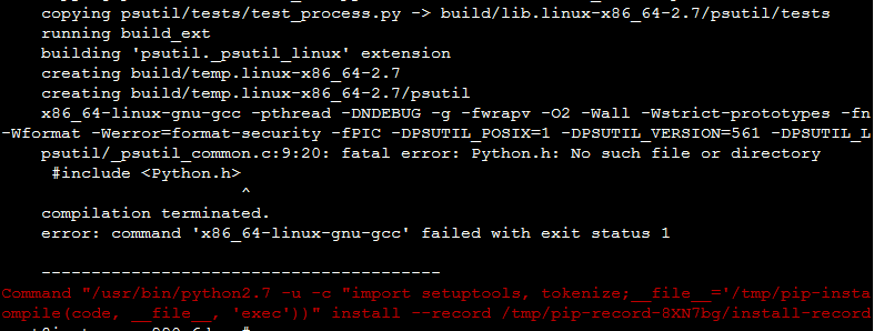 linux 安装psutil 报错解决办法_error: failed building wheel for psutil-CSDN博客