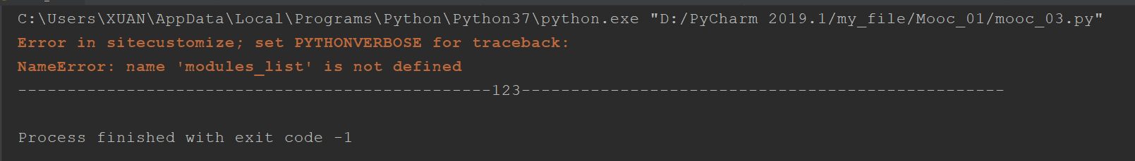 pychar中Error in sitecustomize; set PYTHONVERBOSE for traceback错误-CSDN博客