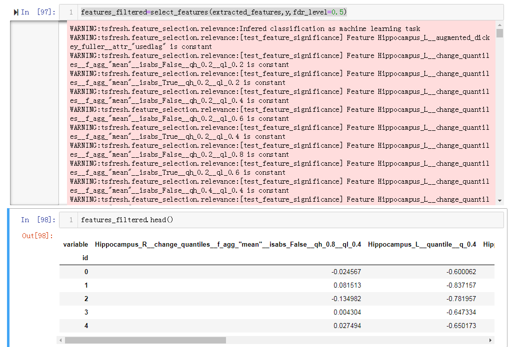 tsfresh中利用select_features函数提取并过滤时间序列特征,所有特征被过滤掉的解决办法_selectfeatures-CSDN博客