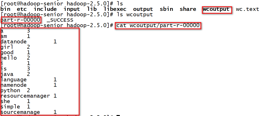 安装Hadoop 本地模式测试Hadoop，wordcount_在hadoop中如何切换目录到softwares和servers下-CSDN博客