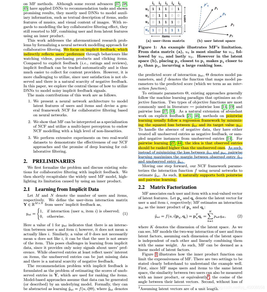 《neural Collaborative Filtering》ncf模型的理解以及python代码mlp Gmf Csdn博客