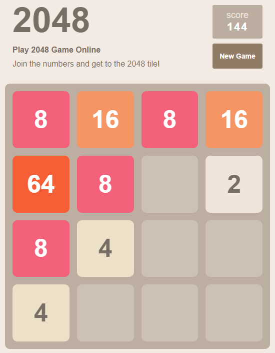 2048游戏简单实现_2048每次随机生成什么-CSDN博客