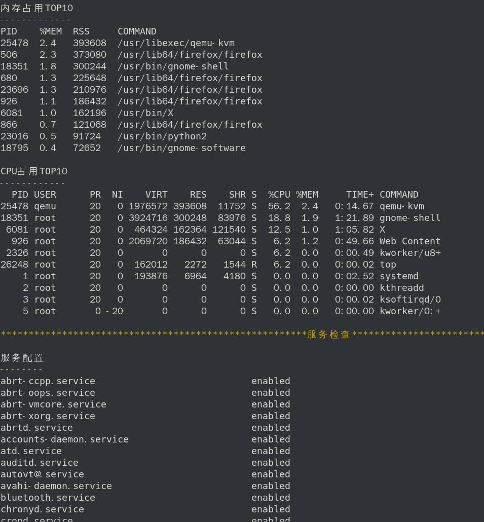 Linux系统巡检脚本 Linux巡检脚本 Csdn博客