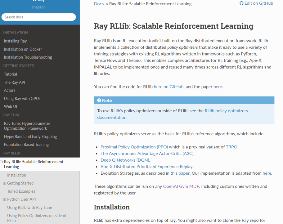 Ray强化学习分布式框架及RLlib_强化学习ray-CSDN博客