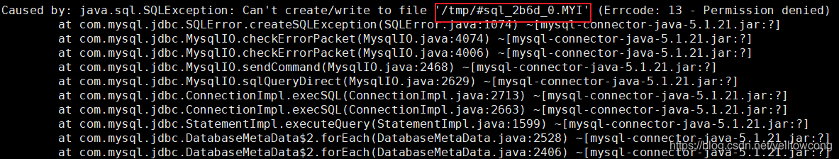 Mysql之cant Createwrite To File Tmpsql2b6d0my 得问题 Yellowcong Csdn博客