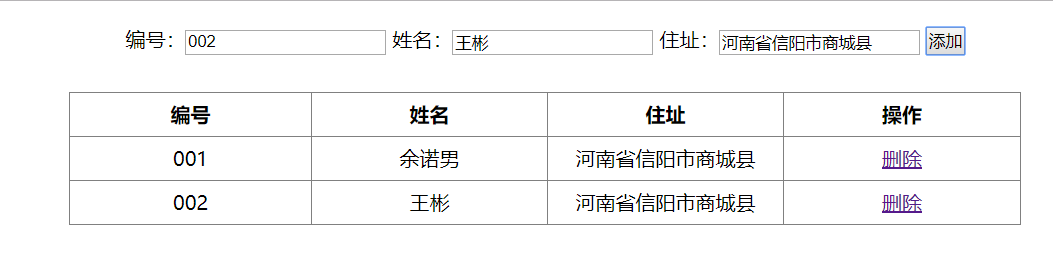 Js实现简单的表单增加删除功能javascript增加与删除的代码 Csdn博客 
