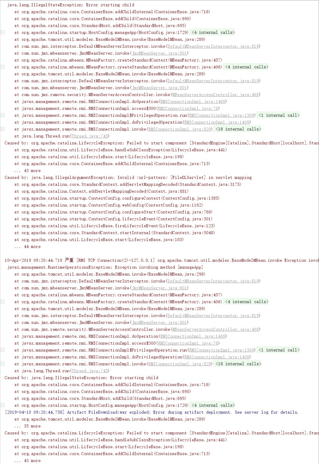 java.lang.IllegalStateException: Error starting child-CSDN博客