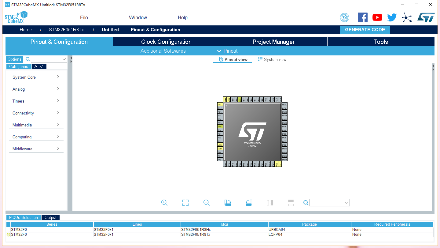 STM32F0x HAL库学习笔记（2）STM32CubeMx 初始化和读/写 IO口操作_hal 读写io口-CSDN博客