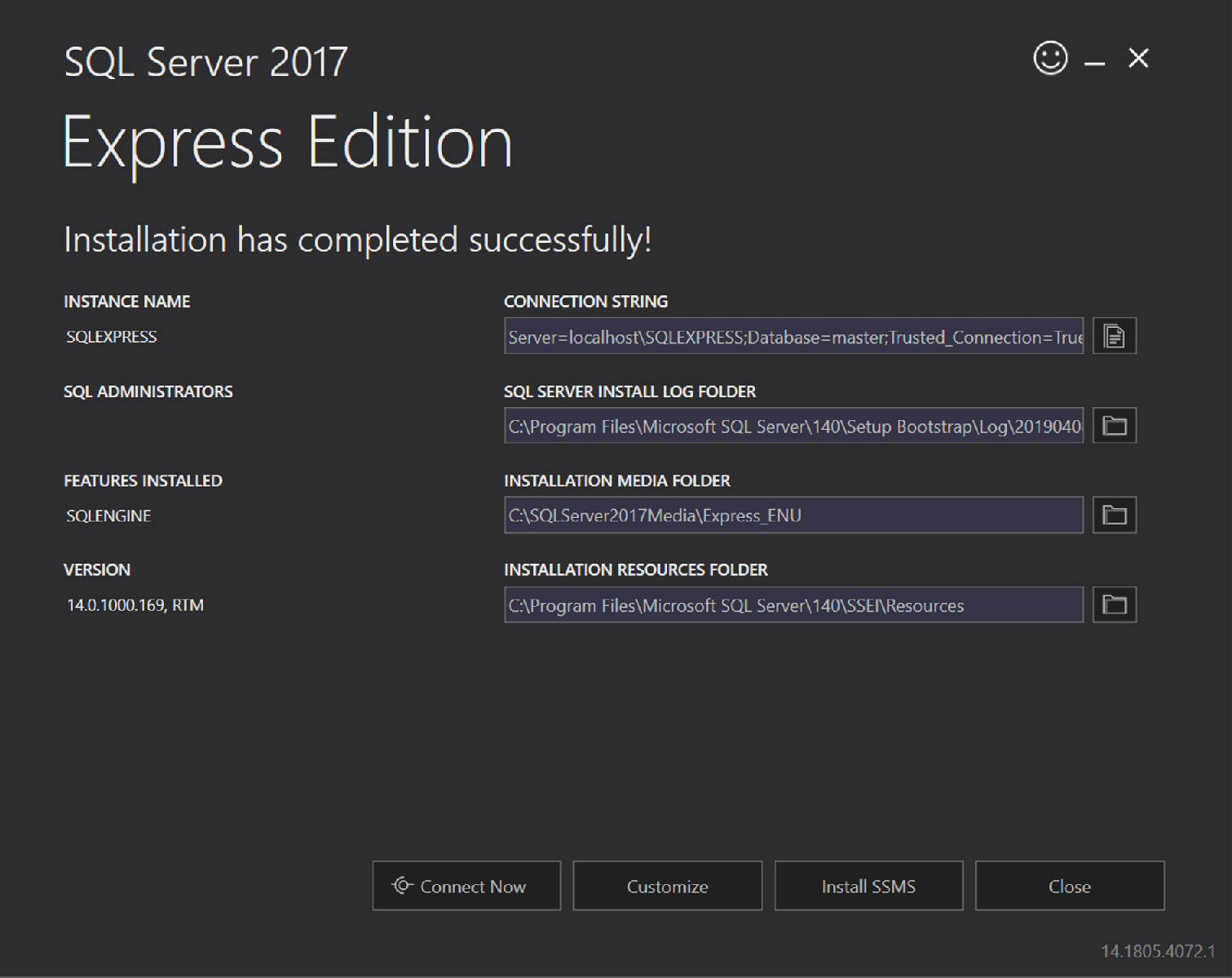 Windows 10安装Microsoft SQL Server 2017 Express问题解决_敖日格勒的博客-CSDN博客