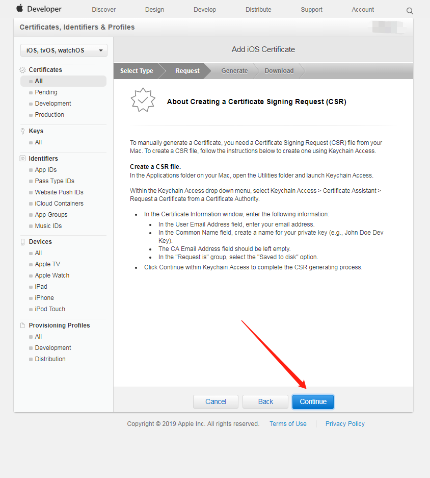 苹果开发者账号申请 .cer 证书_ios 创建的发布证书没有密钥怎么办_邪人君子的博客-CSDN博客