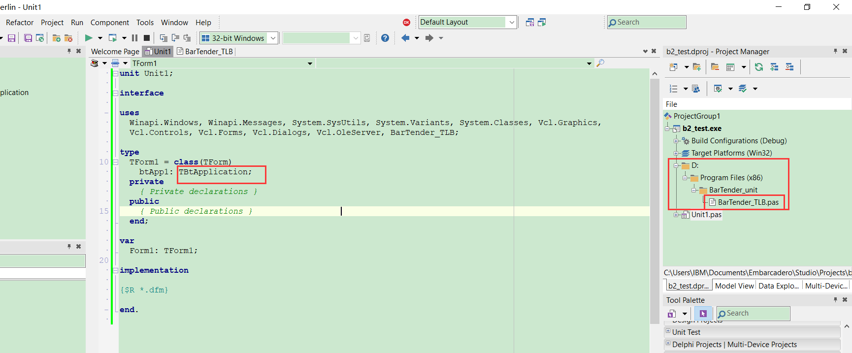 delphi10.1调用BarTender2016R5文件打印标签_delphi bartender模版调用-CSDN博客