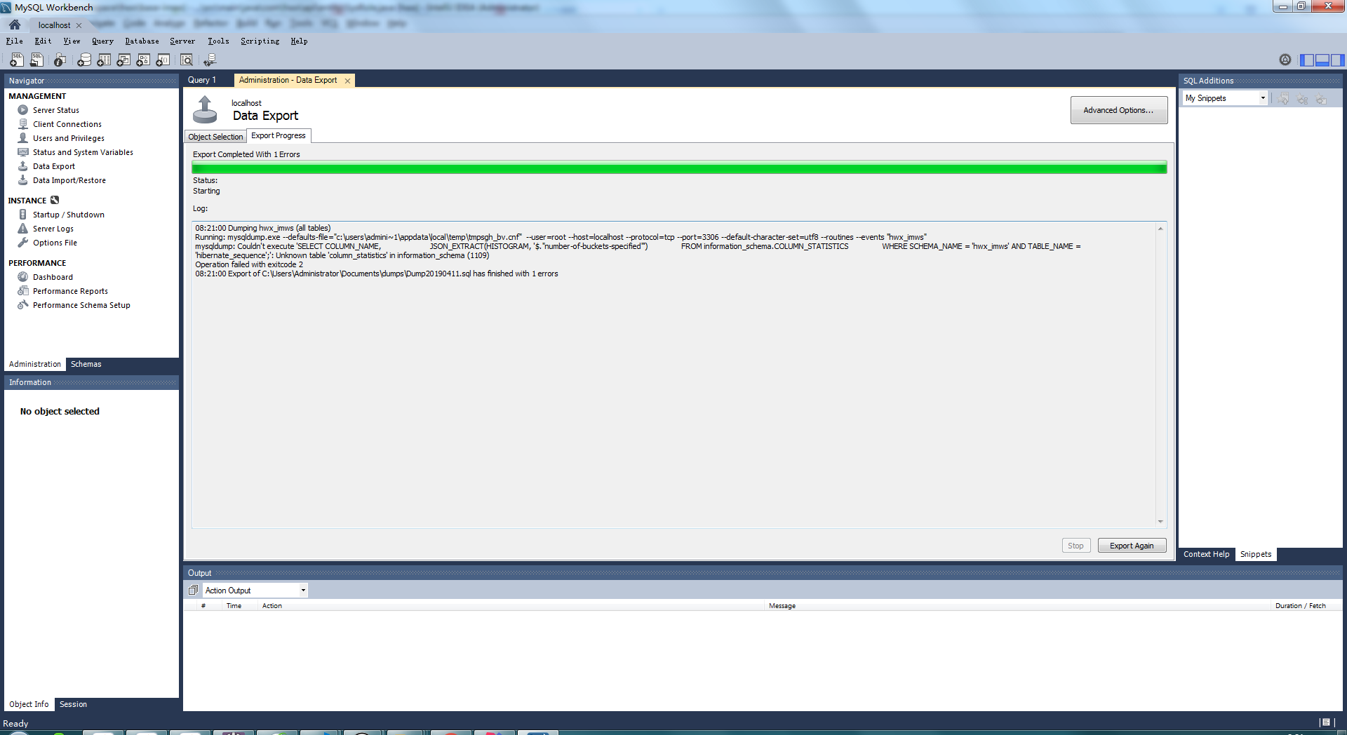 MySQL Workbench 导出数据库 mysqkdump Version Mismatch_mysqldump. exe is version 8.0.34, but the mysql ...
