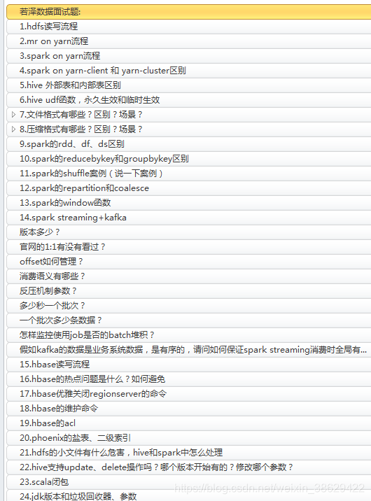 经典大数据题目数据的题目 Csdn博客