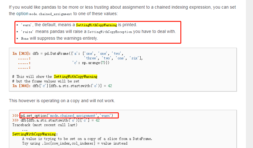 Pandas 屏蔽 Settingwithcopywarning A Value Is Trying To Be Set On A Copy Of A Slice From A 
