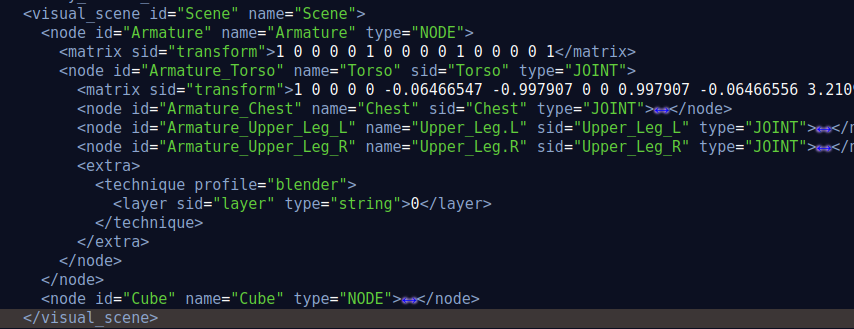 PyOpenGL骨骼动画(skeleton animation) 一 Collada模型格式简单解读_collada格式-CSDN博客